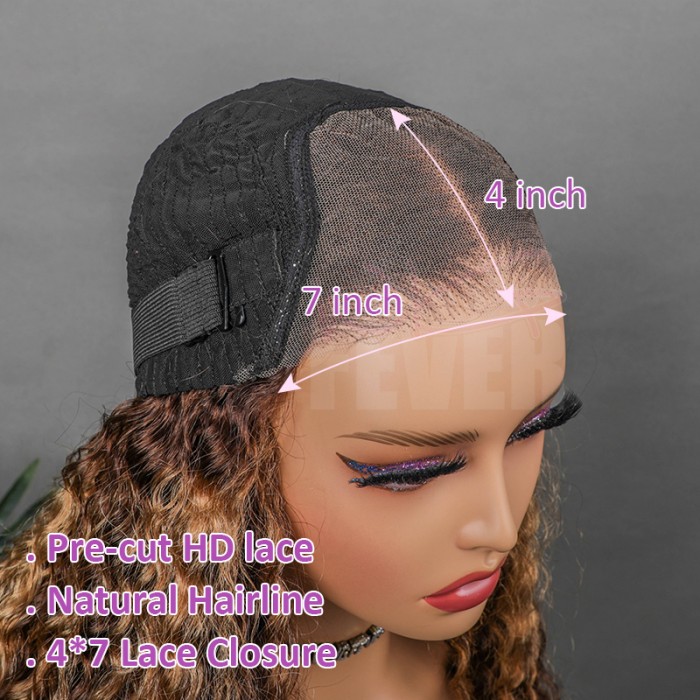 Wigfever Wear Go Glueless Wig Highlight Deep Wave 180% Density Lace ...