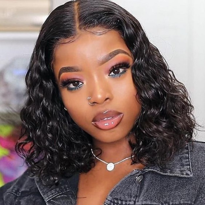 Deep Wave Shortcut Bob Hair Lace Front Wigs WigFever