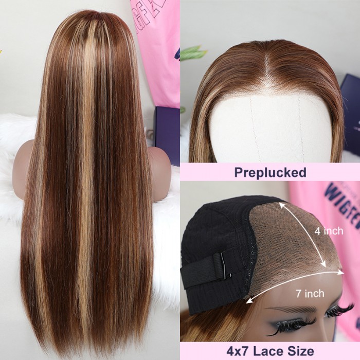 Highlight Wear Go Glueless Silky Straight Human Hair HD Lace Closure ...
